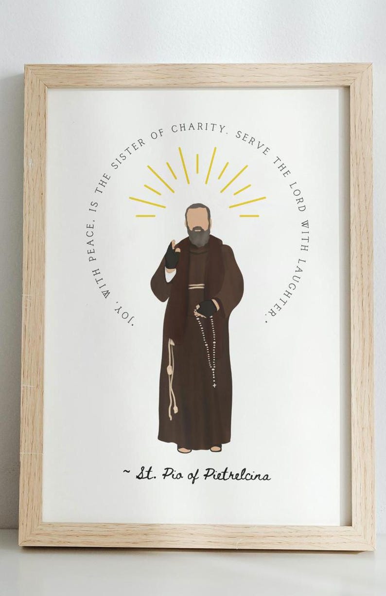 Padre Pio Print, Pio of Pietrelcina Quote, Catholic Wall Art, Last ...