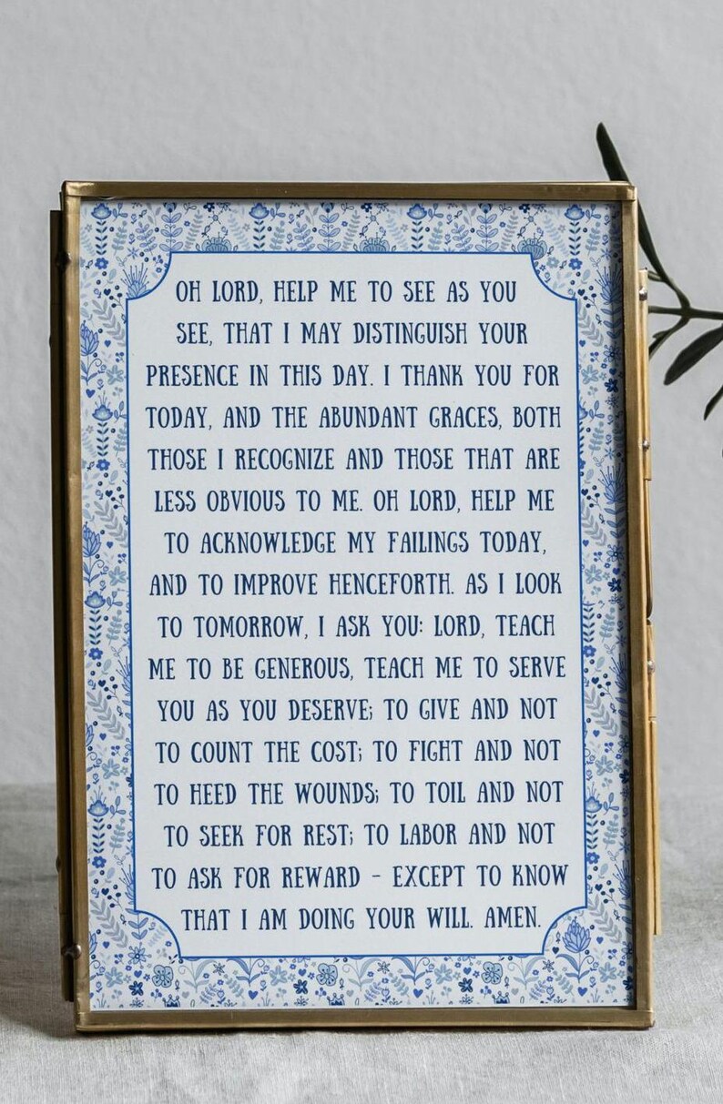 Traditional Catholic Daily Examen Prayer Card: Printable Wall Art ...