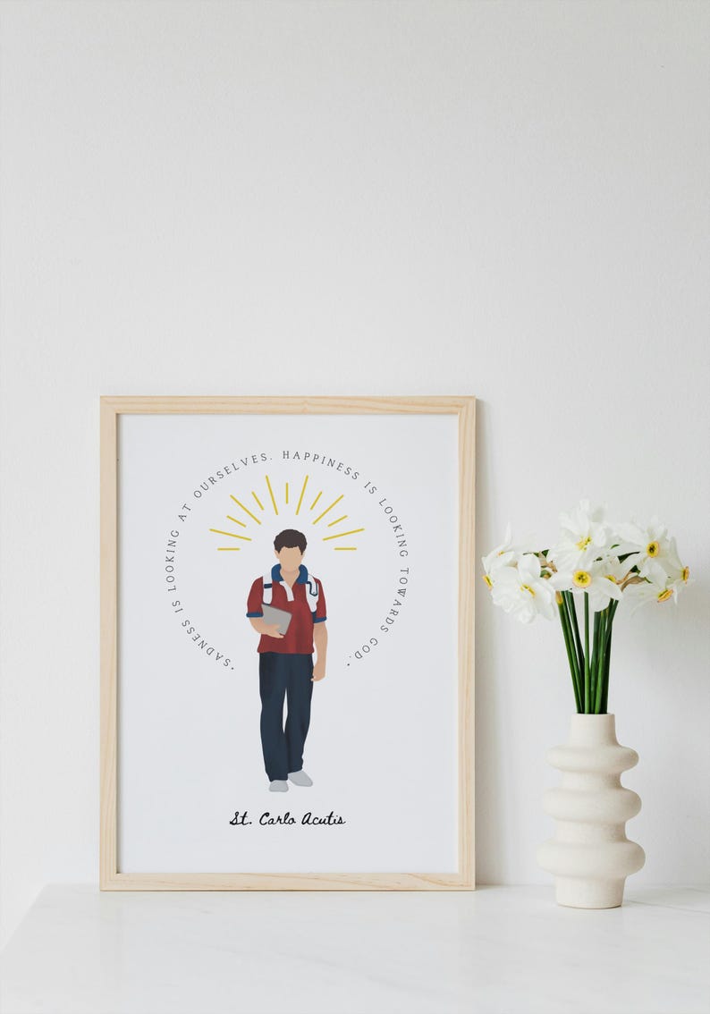 St. Carlo Acutis Printable Catholic Wall Art - Digital Download Saint ...
