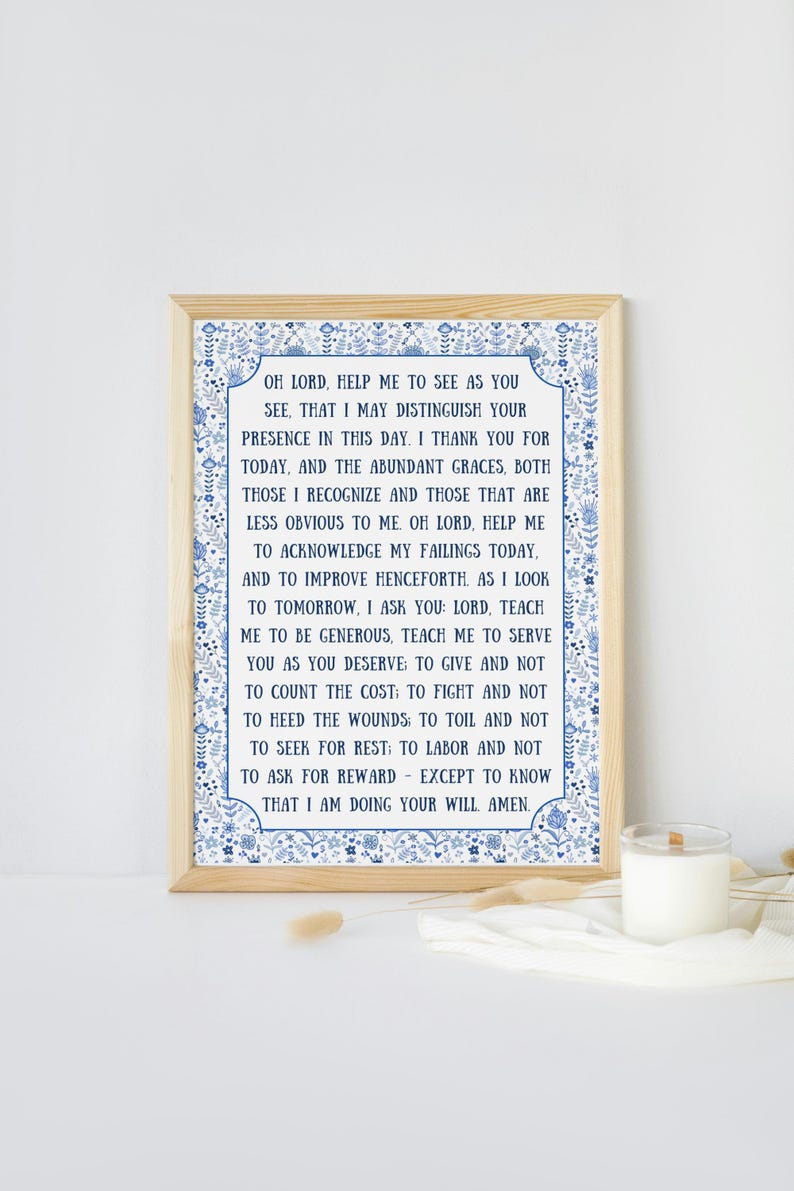 Traditional Catholic Daily Examen Prayer Card: Printable Wall Art ...