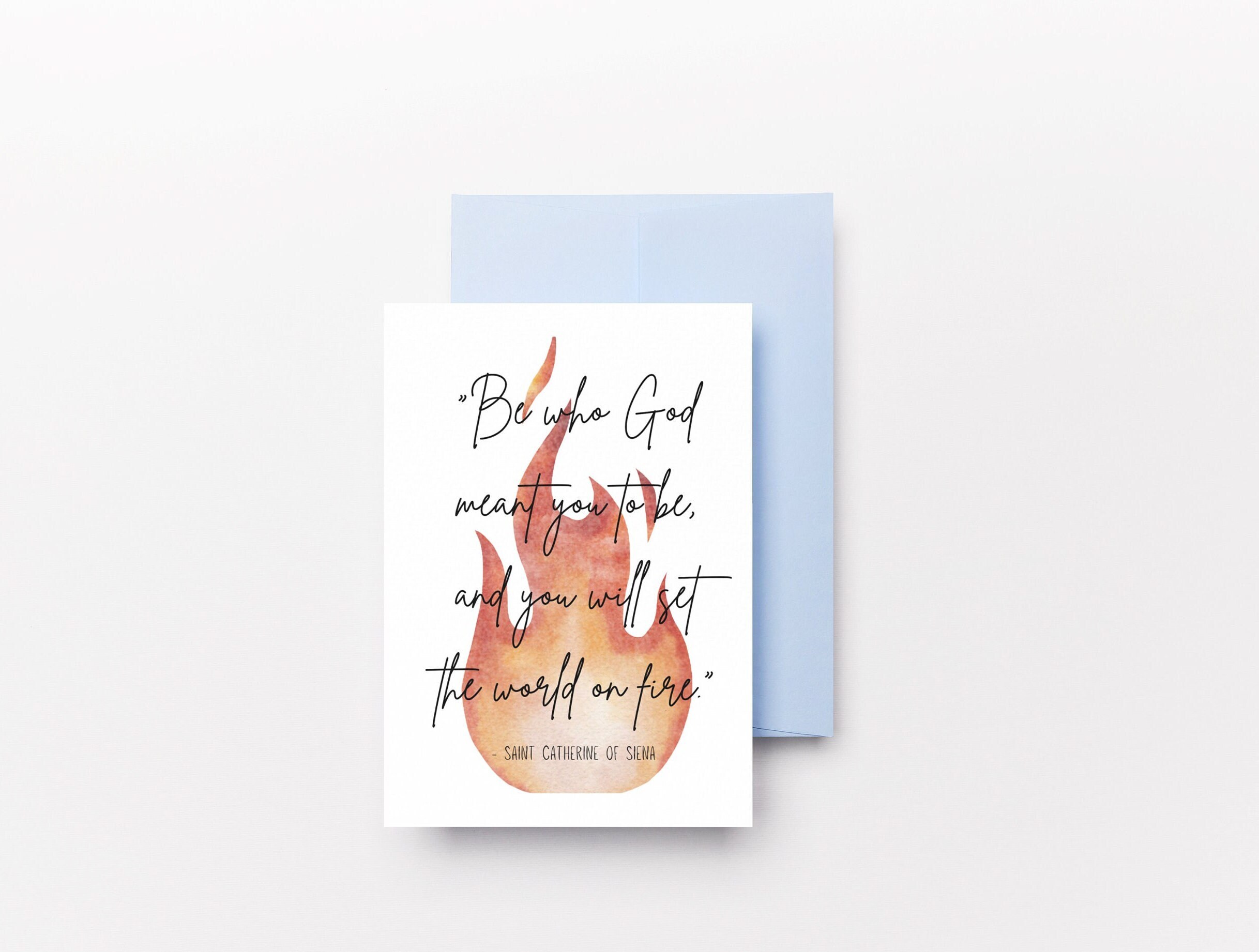 Catholic Confirmation Printable Card With Saint Quote for Digital ...