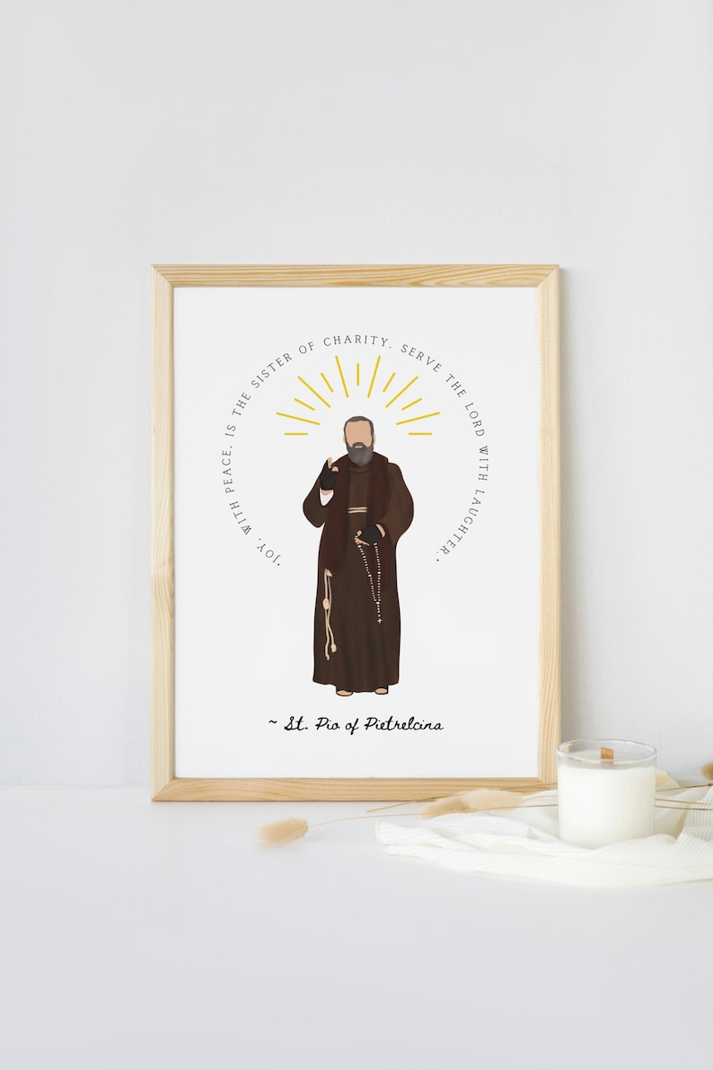Padre Pio Print, Pio of Pietrelcina Quote, Catholic Wall Art, Last ...
