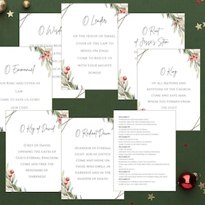 O Antiphons - Printable Prayers for Advent and Christmas Decor - Etsy
