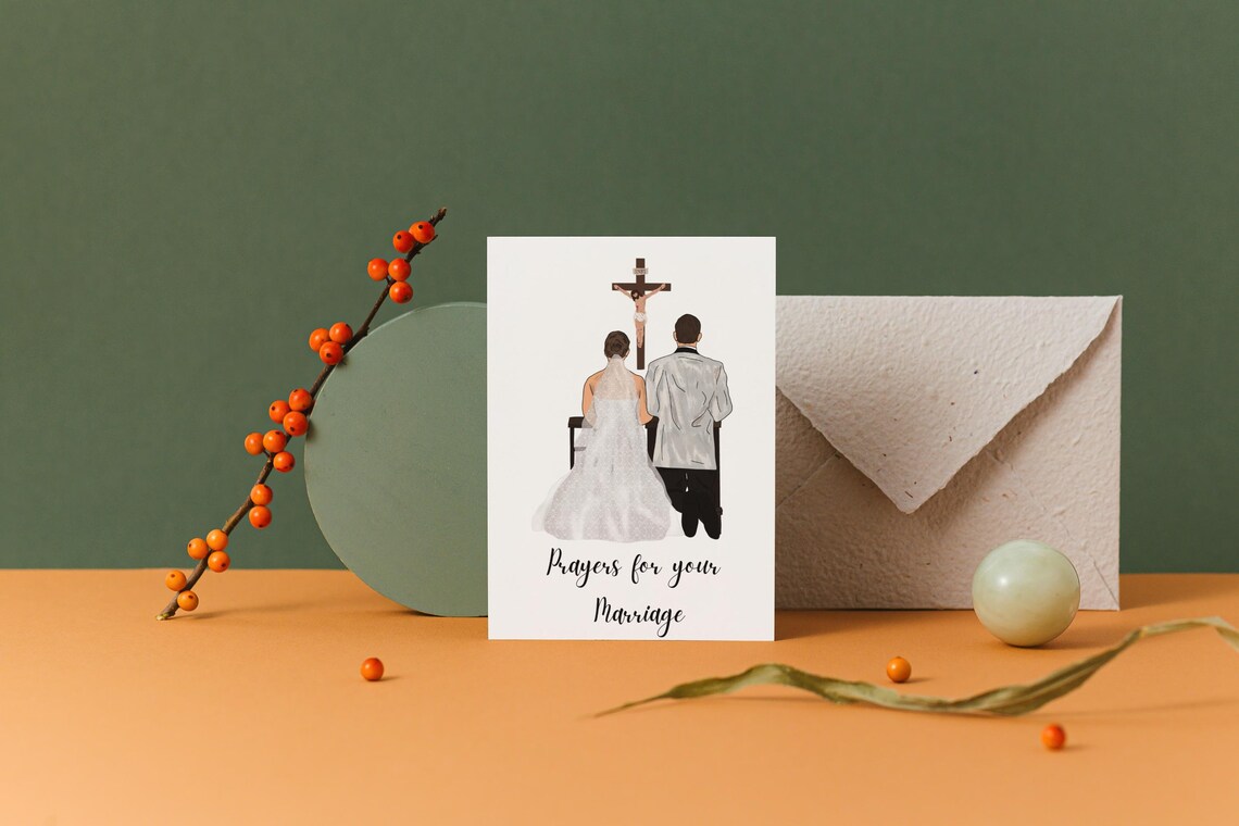Catholic Wedding Card, Printable Catholic Card, Religious Wedding Card, Catholic Wedding Gifts ...