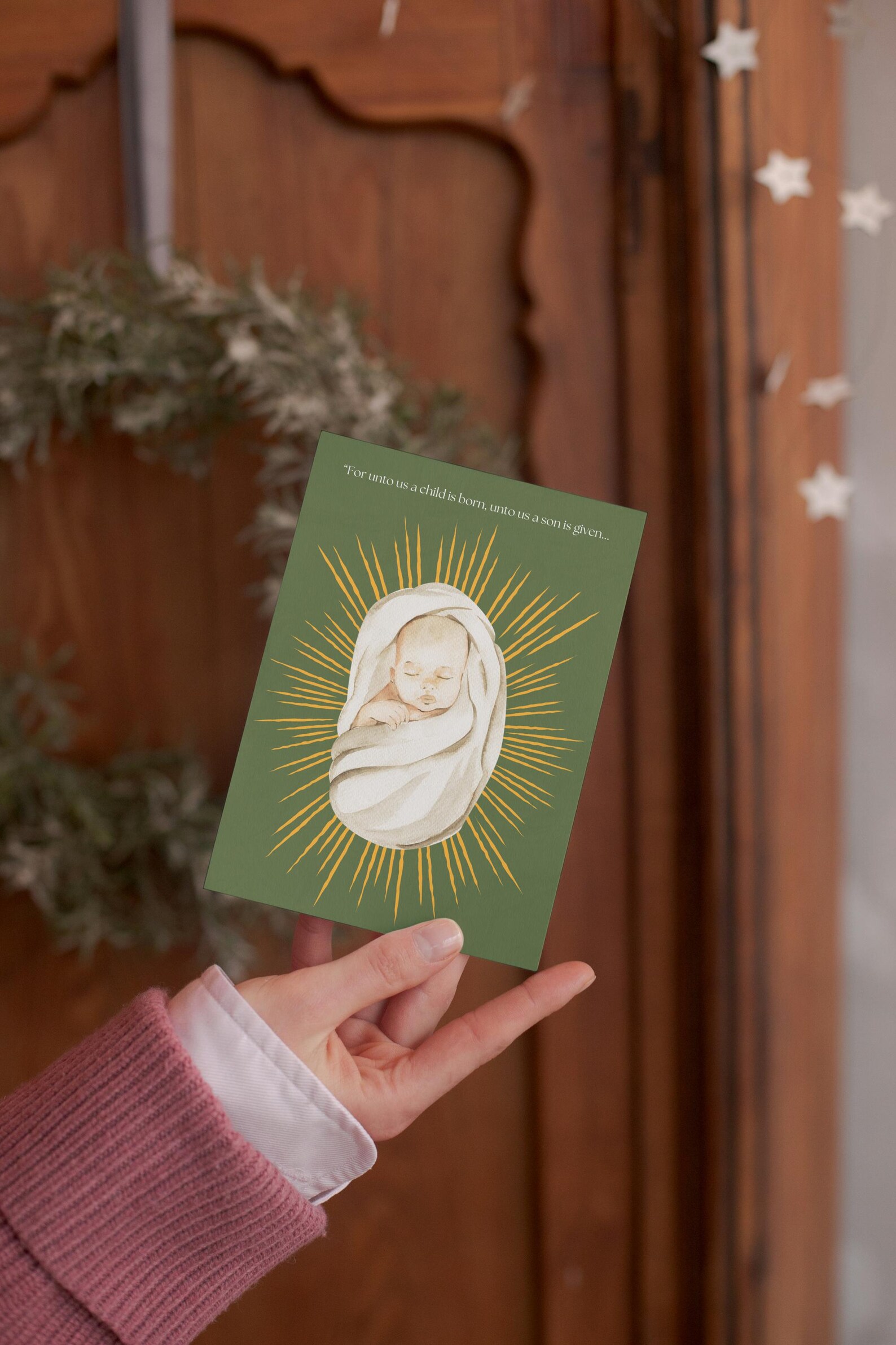 Christian Christmas Cards, Printable Scripture Verse Greeting Card ...