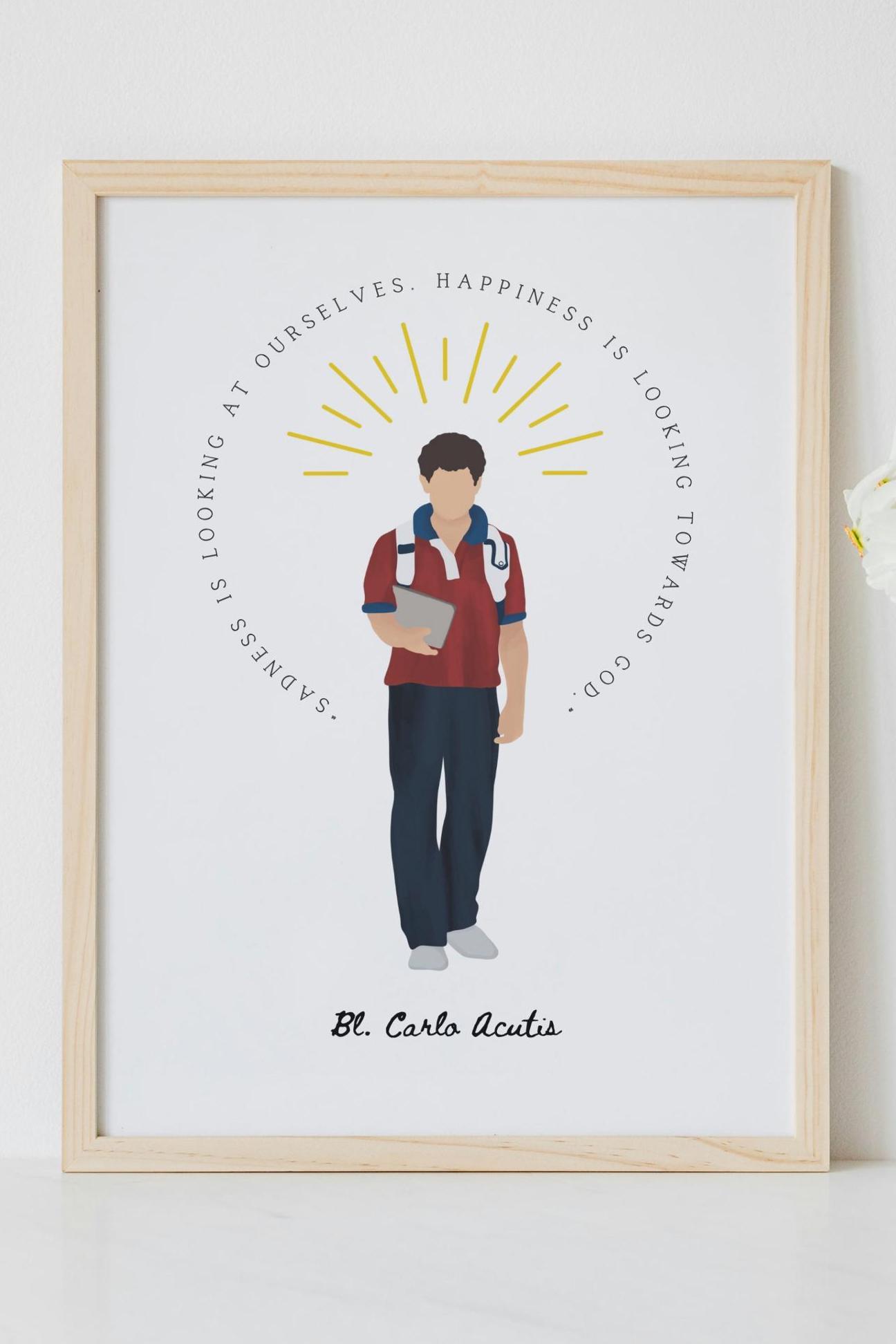 St. Carlo Acutis Printable Catholic Wall Art - Digital Download Saint ...