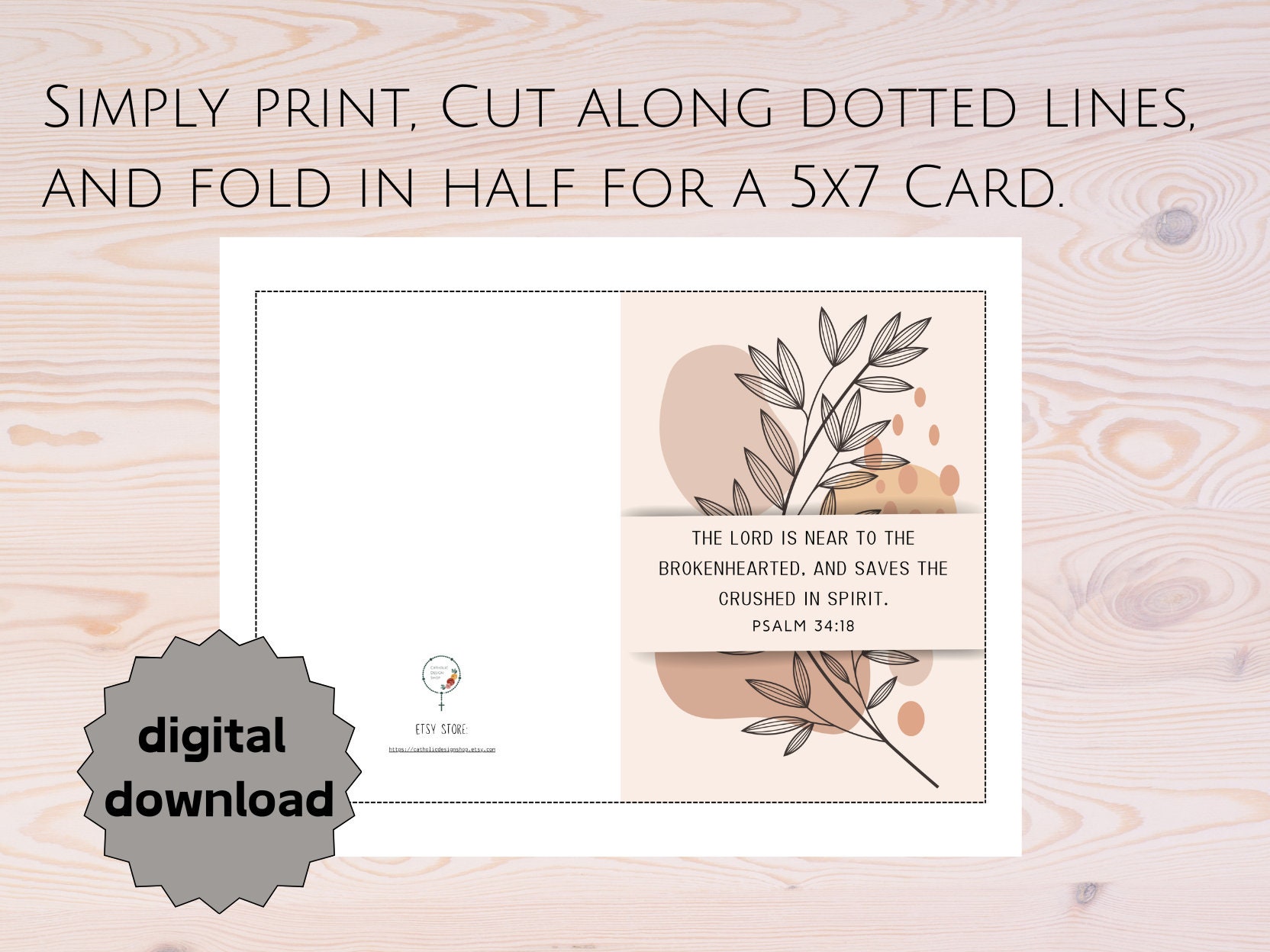 Catholic Sympathy Card Printable Condolences Greeting Card Digital ...