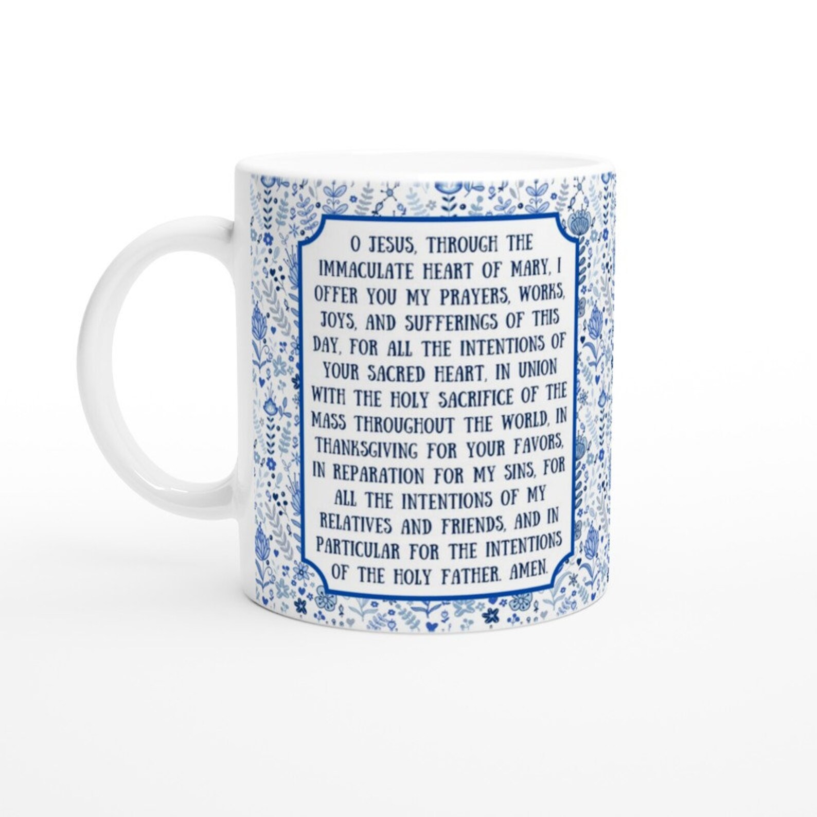 Traditional Catholic Morning Offering Prayer Mug for Coffee or Tea ...