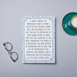 Catholic Morning Offering Prayer Printable: Traditional Prayer Art ...