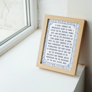 Catholic Wall Art Morning Offering Prayer Printable: Traditional Prayer ...