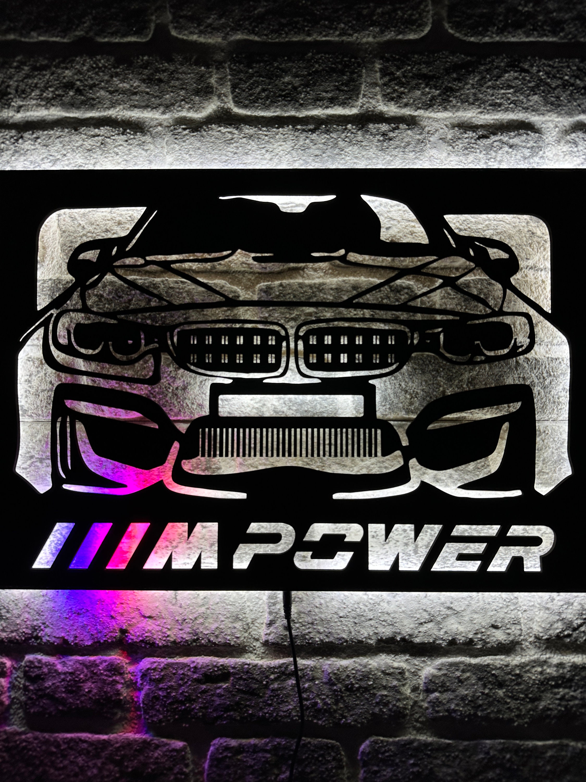 BMW Led Sign BMW Wall Art BMW Led Light Bmw Wall Decor - Etsy