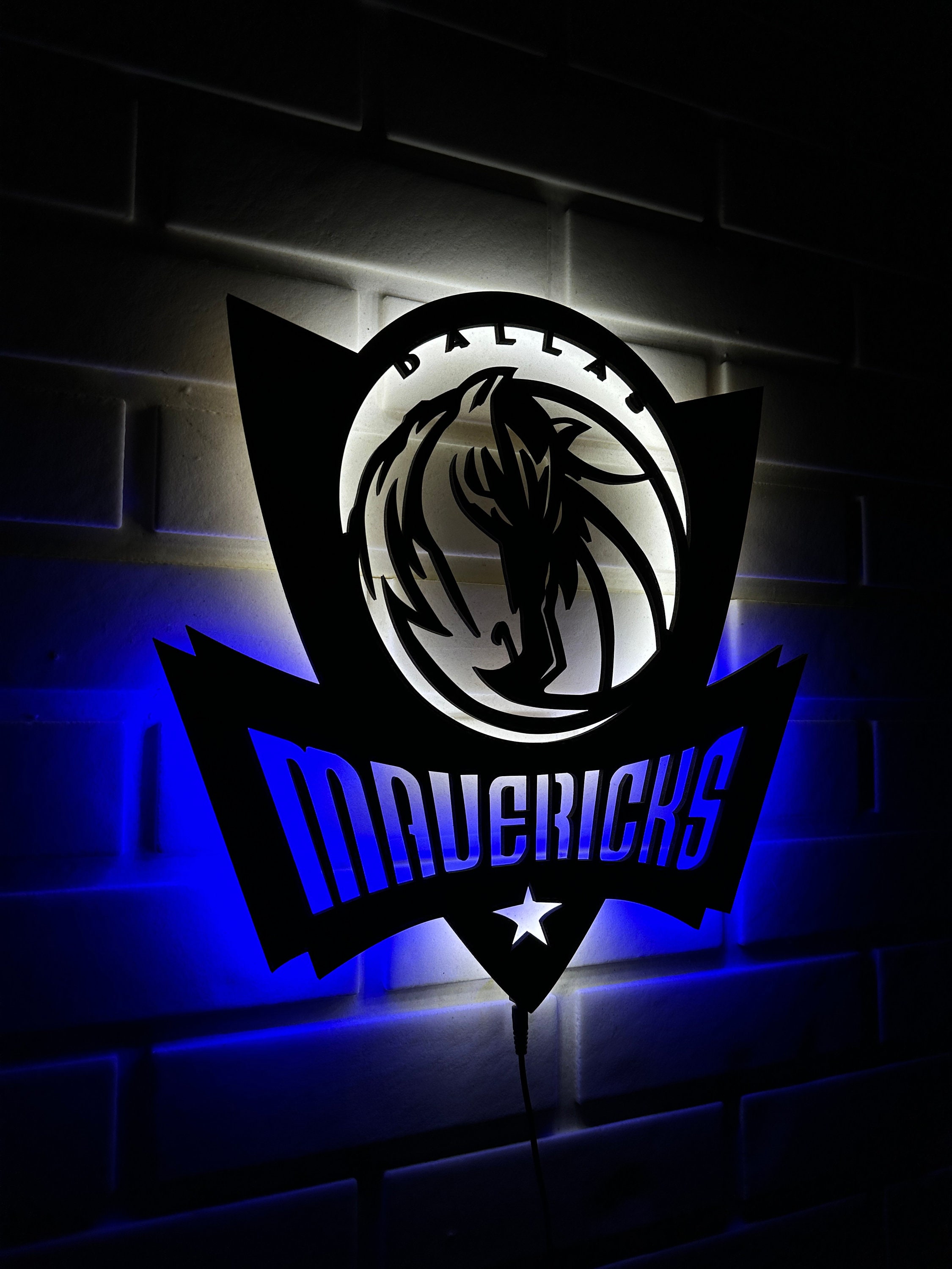 Dallas Mavericks Led Sign, Dallas Mavericks Wall Art, Mavericks Led ...
