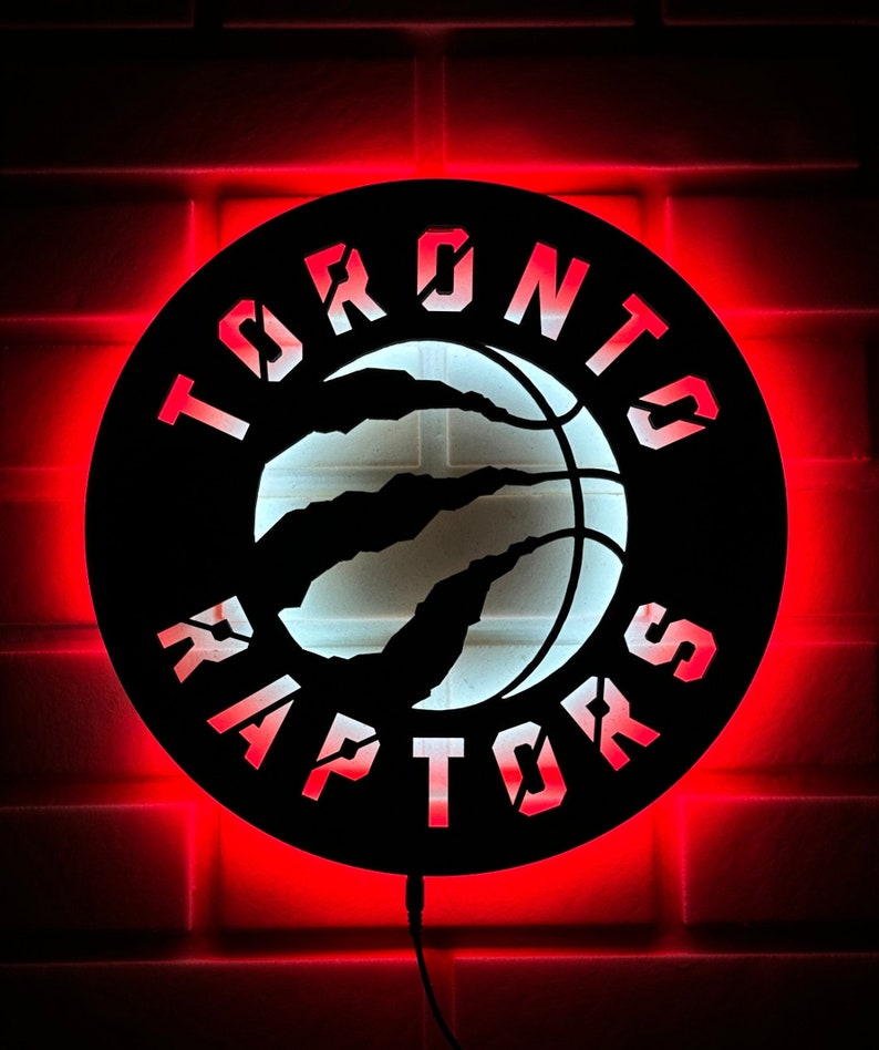 Toronto Raptors Led Sign, Toronto Raptors Wall Art, Raptors Led Light ...