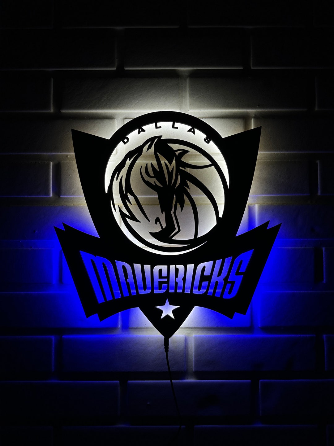 Dallas Mavericks Led Sign, Dallas Mavericks Wall Art, Mavericks Led ...