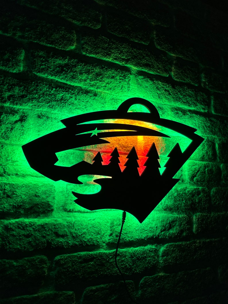 Minnesota Wild Led Sign, Minnesota Wild Wall Art, Minnesota Wild Led ...