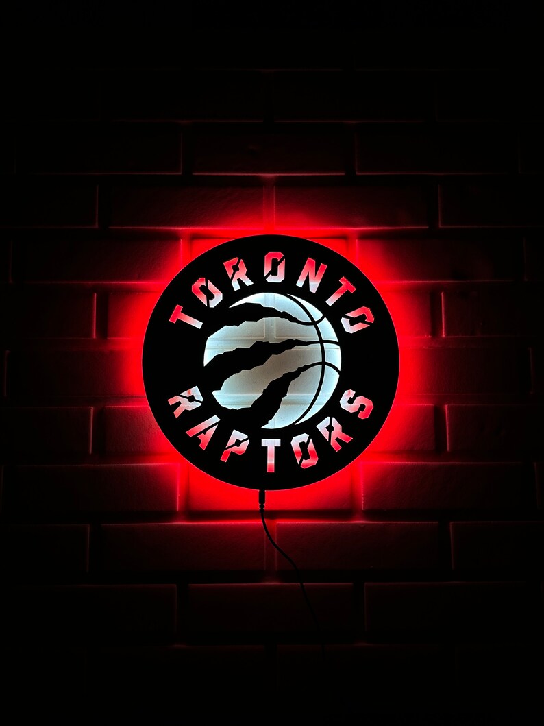 Toronto Raptors Led Sign, Toronto Raptors Wall Art, Raptors Led Light ...