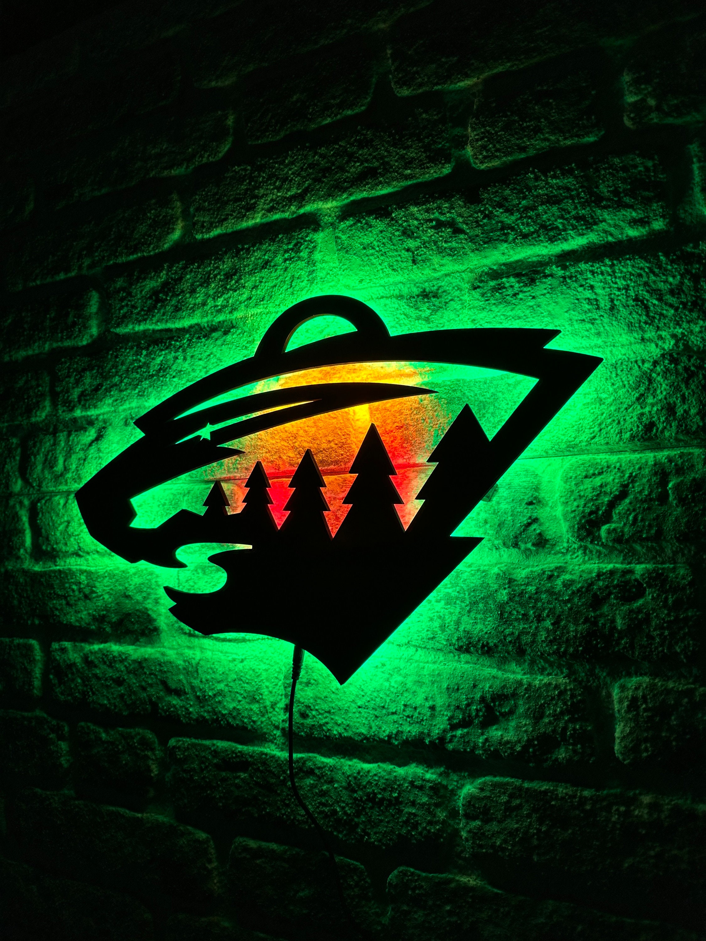 Minnesota Wild Led Sign, Minnesota Wild Wall Art, Minnesota Wild Led ...