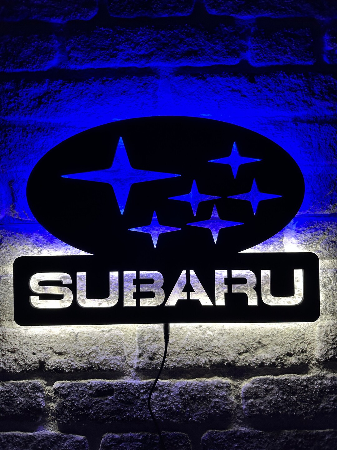 Subaru Led Sign, Subaru Wall Art , Subaru Led Light, Wood Wall Decor ...