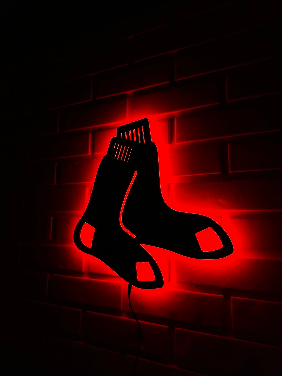Boston Red Sox Led Sign Boston Red Sox Wall Art Red Sox Led - Etsy