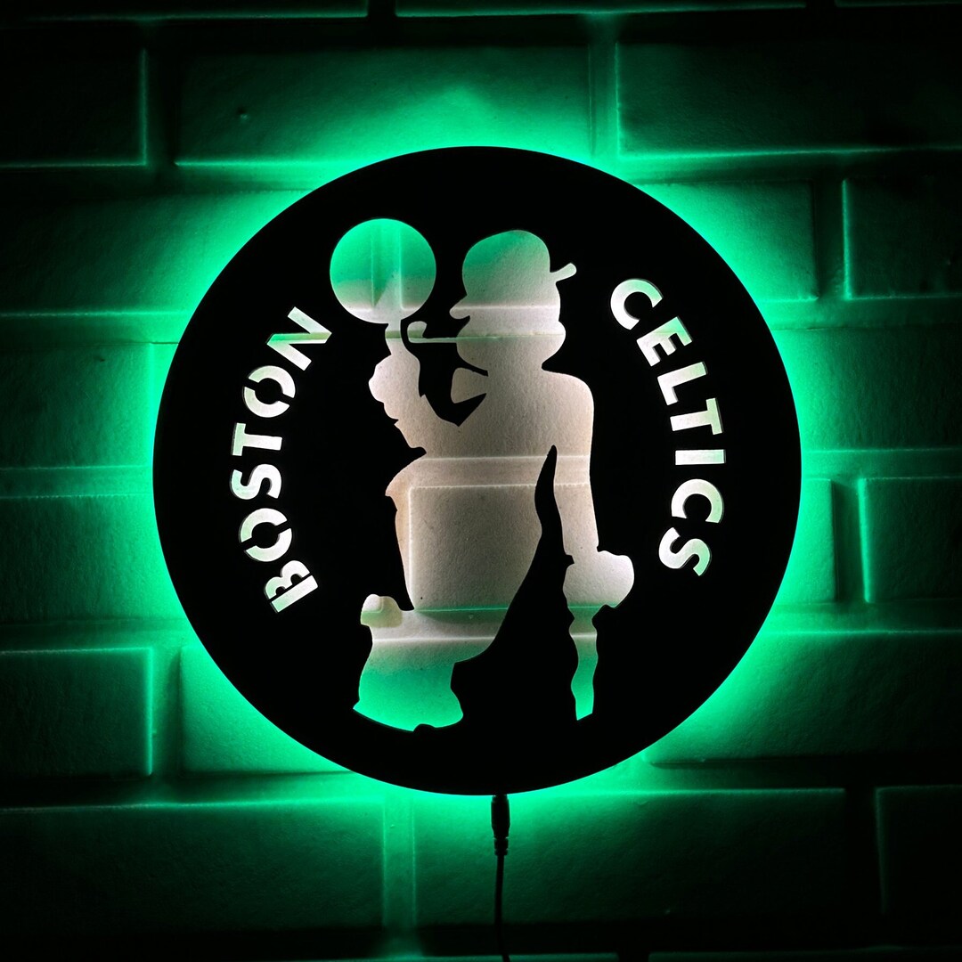 Boston Celtics Led Sign Boston Celtics Wall Art Celtics Led - Etsy
