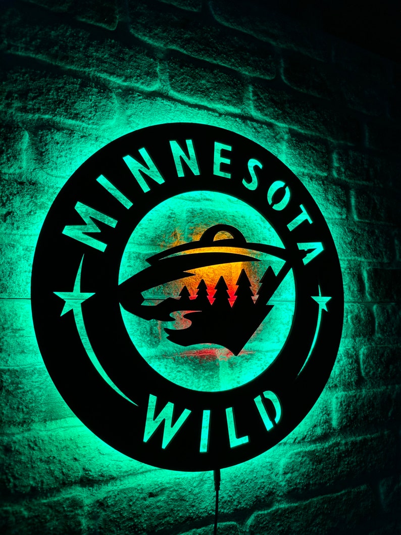 Minnesota Wild Led Sign, Minnesota Wild Wall Art, Minnesota Wild Led ...