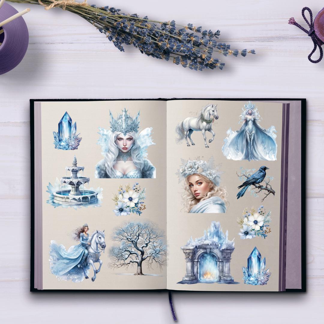 50 Frozen Princess & Castle Stickers | A4 Digital Sticker Sheets ...