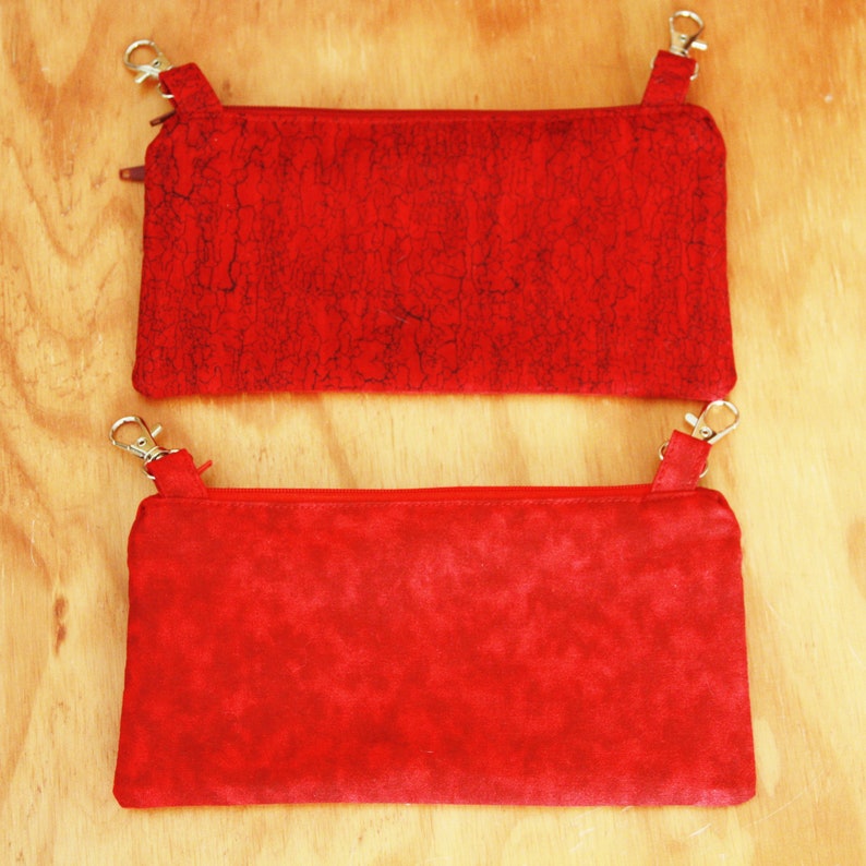 Red Clip-on Hip Bag | Crossbody | Zipper Pouch for Your Phone, Credit ...