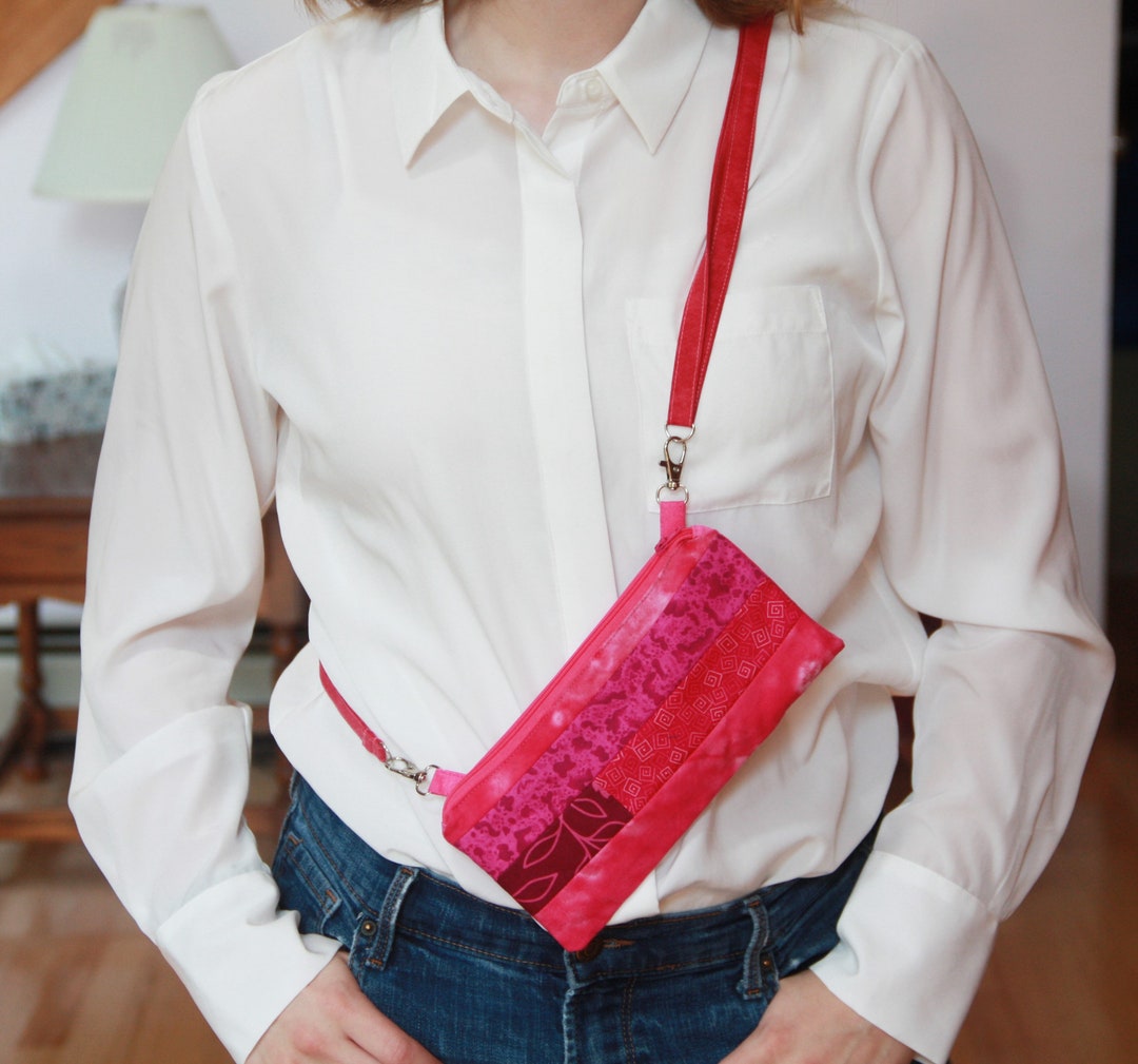 Hot Pink Clip-on Hip Bag | Crossbody | Zipper Pouch to Carry Phone ...