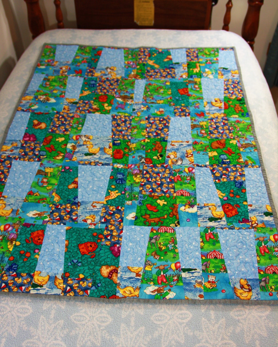 Cartoon Animals Crip Nursery Toddler Quilt - Etsy