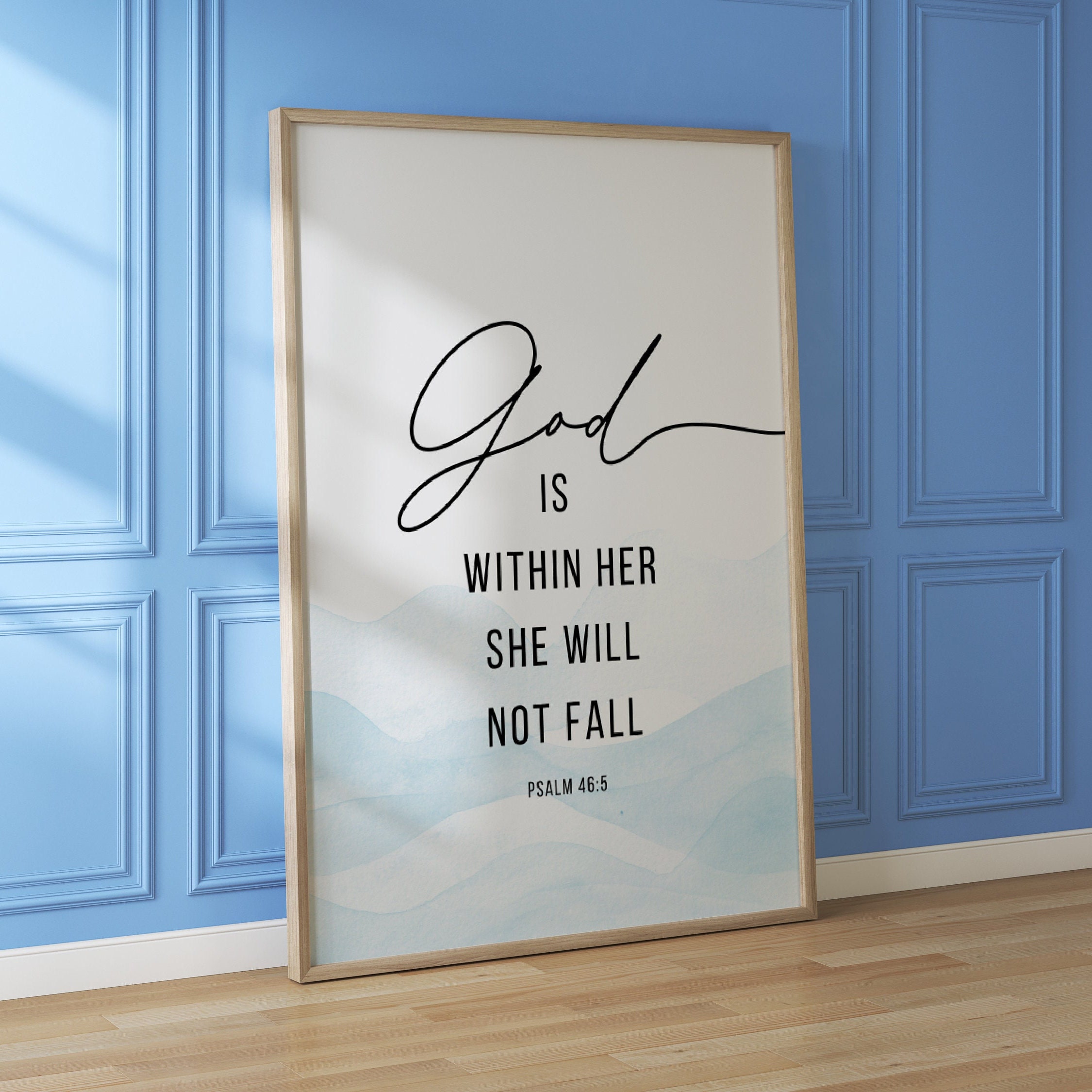 Christian Bible Verse Wall Art Prints, Set of 3, Nursery Wall Decor ...