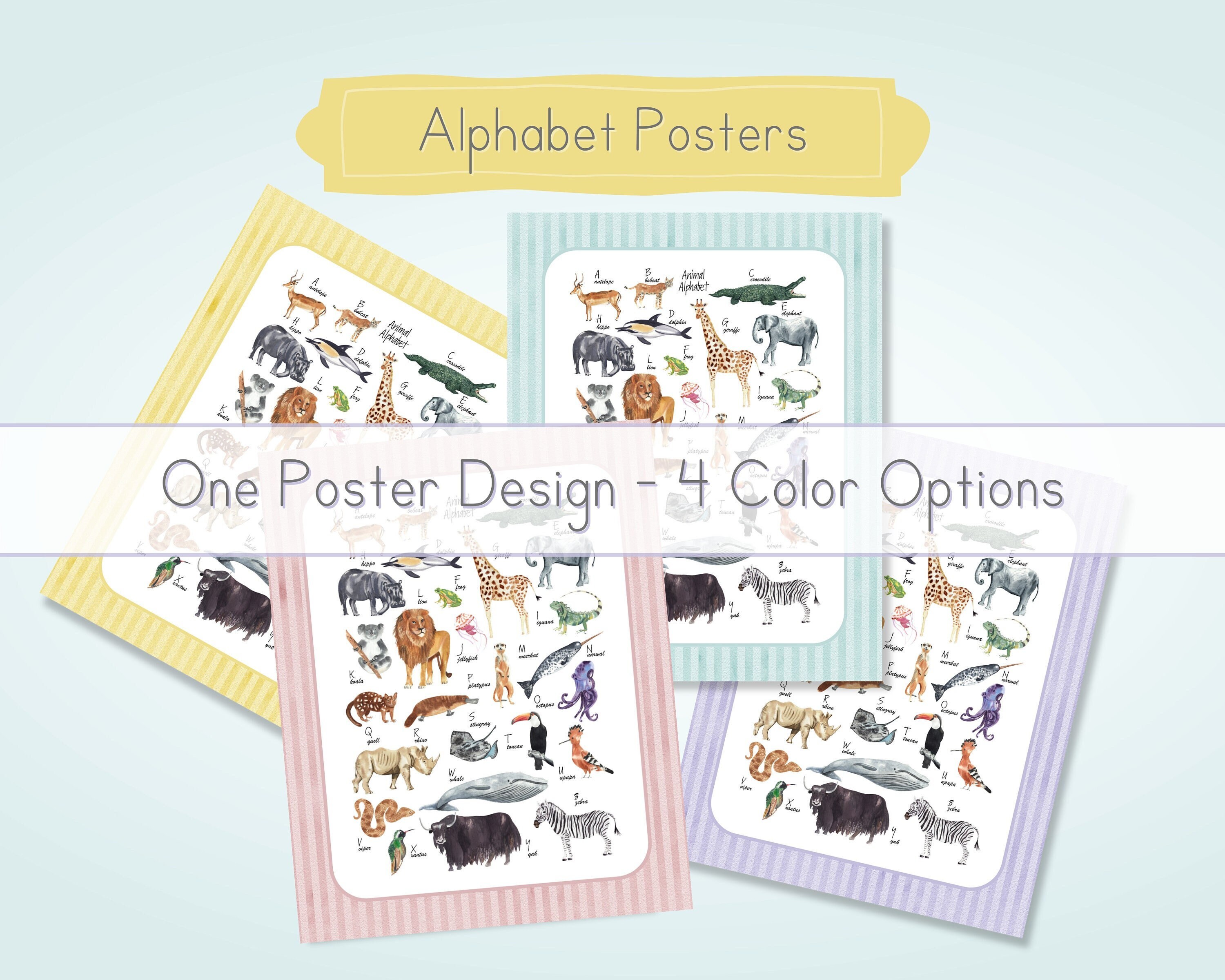 Preschool and Kindergarten Homeschool Printable Alphabet - Etsy