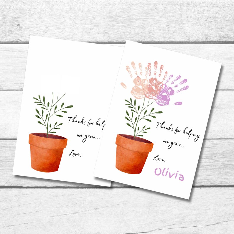 Printable Handprint Craft, Printable Gift for Teacher, Kids Craft ...