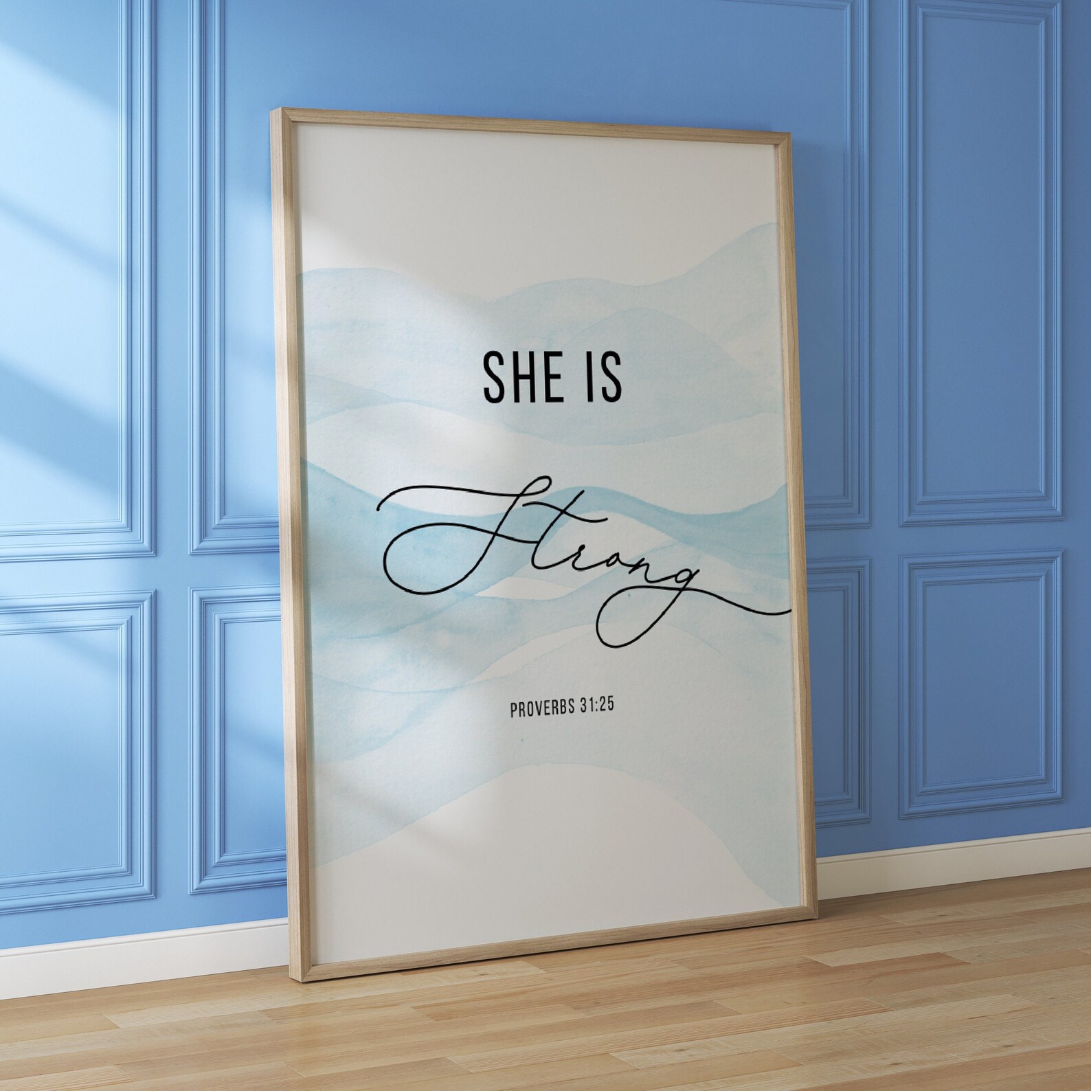 Christian Bible Verse Wall Art Prints, Set of 3, Nursery Wall Decor ...