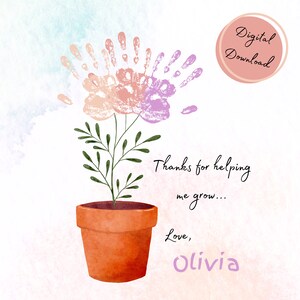 Printable Handprint Craft, Printable Gift for Teacher, Kids Craft ...