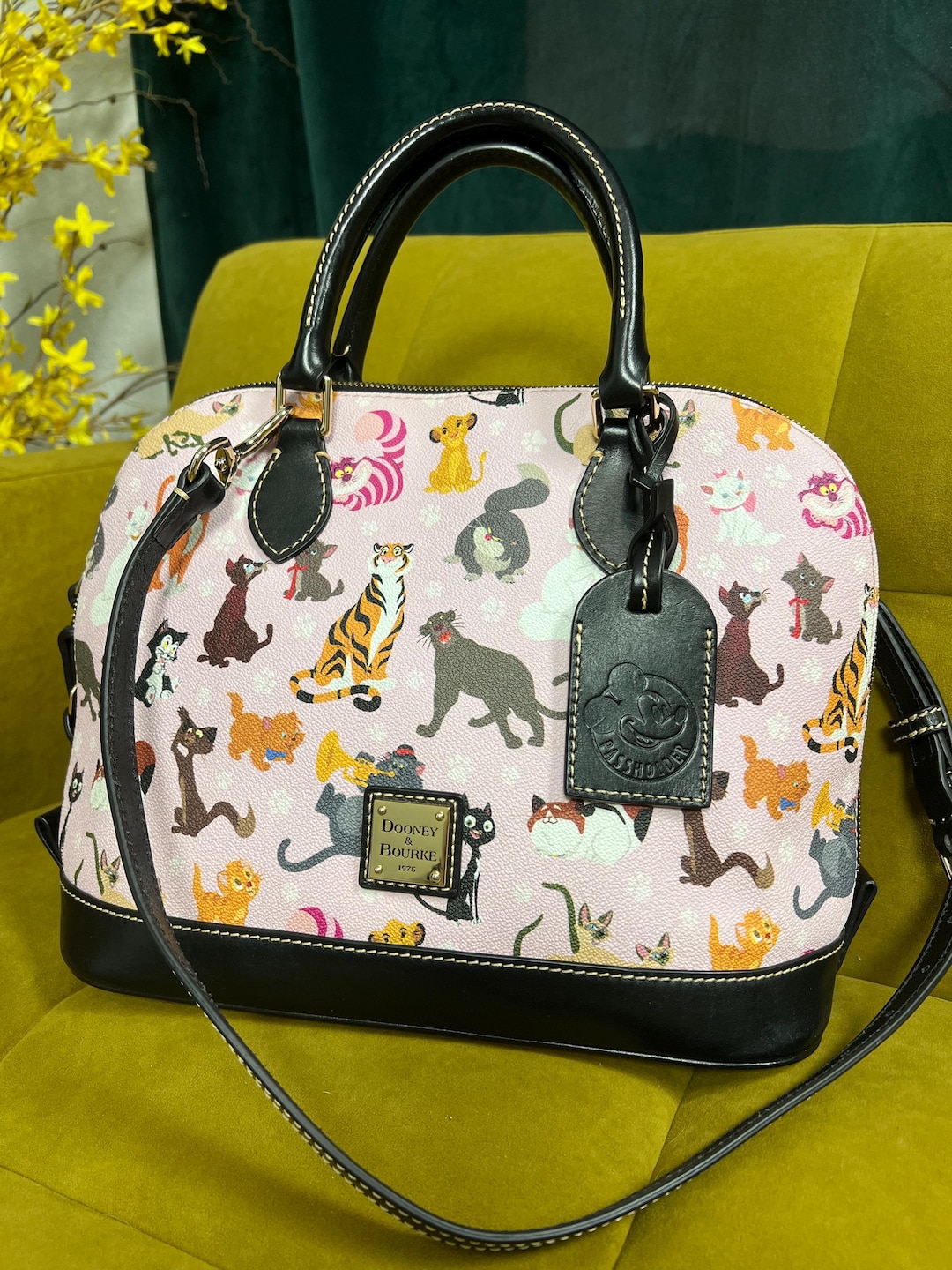 RARE Dooney & Bourke Disney Cats Dome Satchel Shoulder Bag Pink Black - Etsy