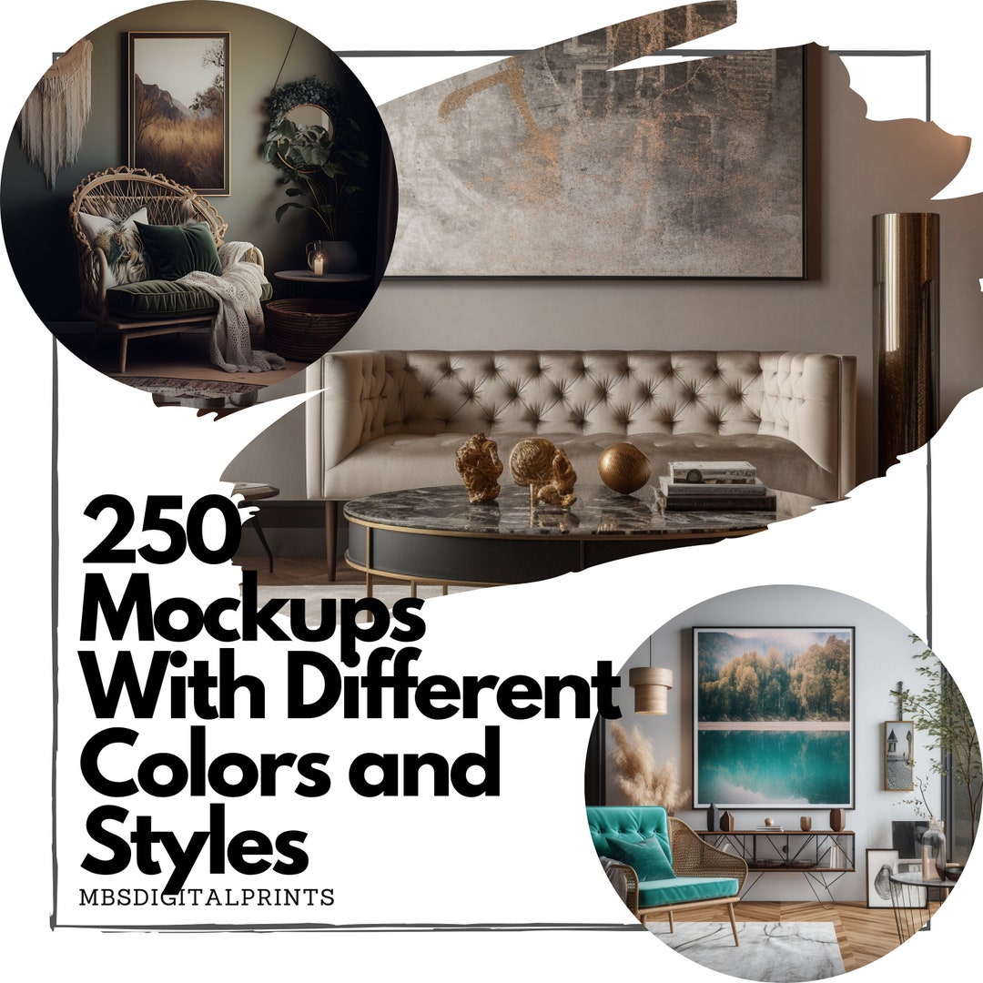 250 Mockups With Different Styles and Colors / 250 Modern Mock Ups ...