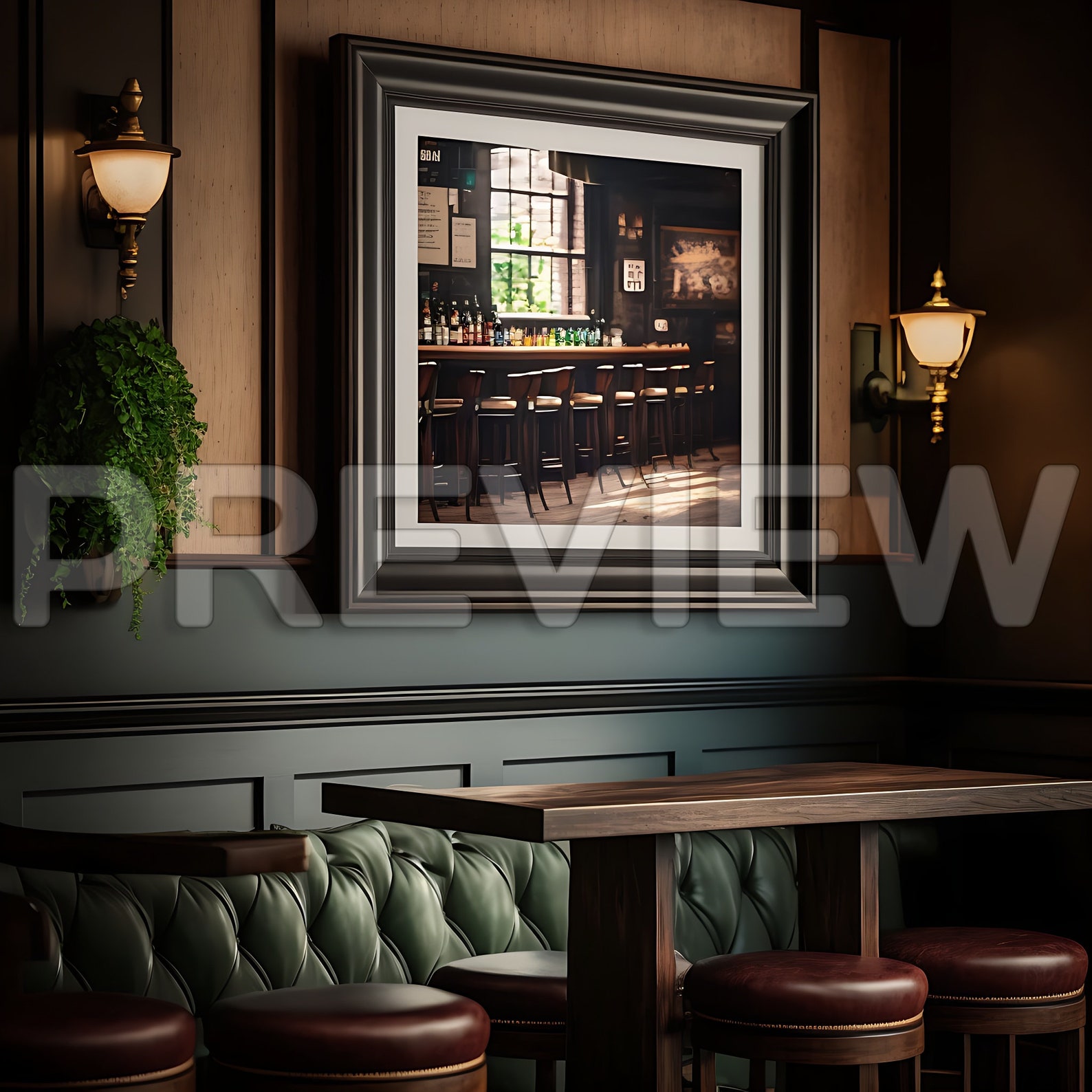 10 Pub Interior Frame Mockup / Bar Frame Mockup/ Pub Frame Mockup ...
