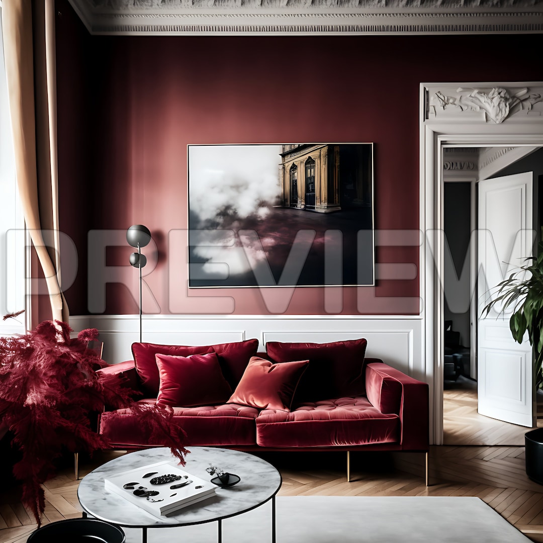 10 French Style Burgundy Interior Design Frame Mockups / Fench - Etsy UK