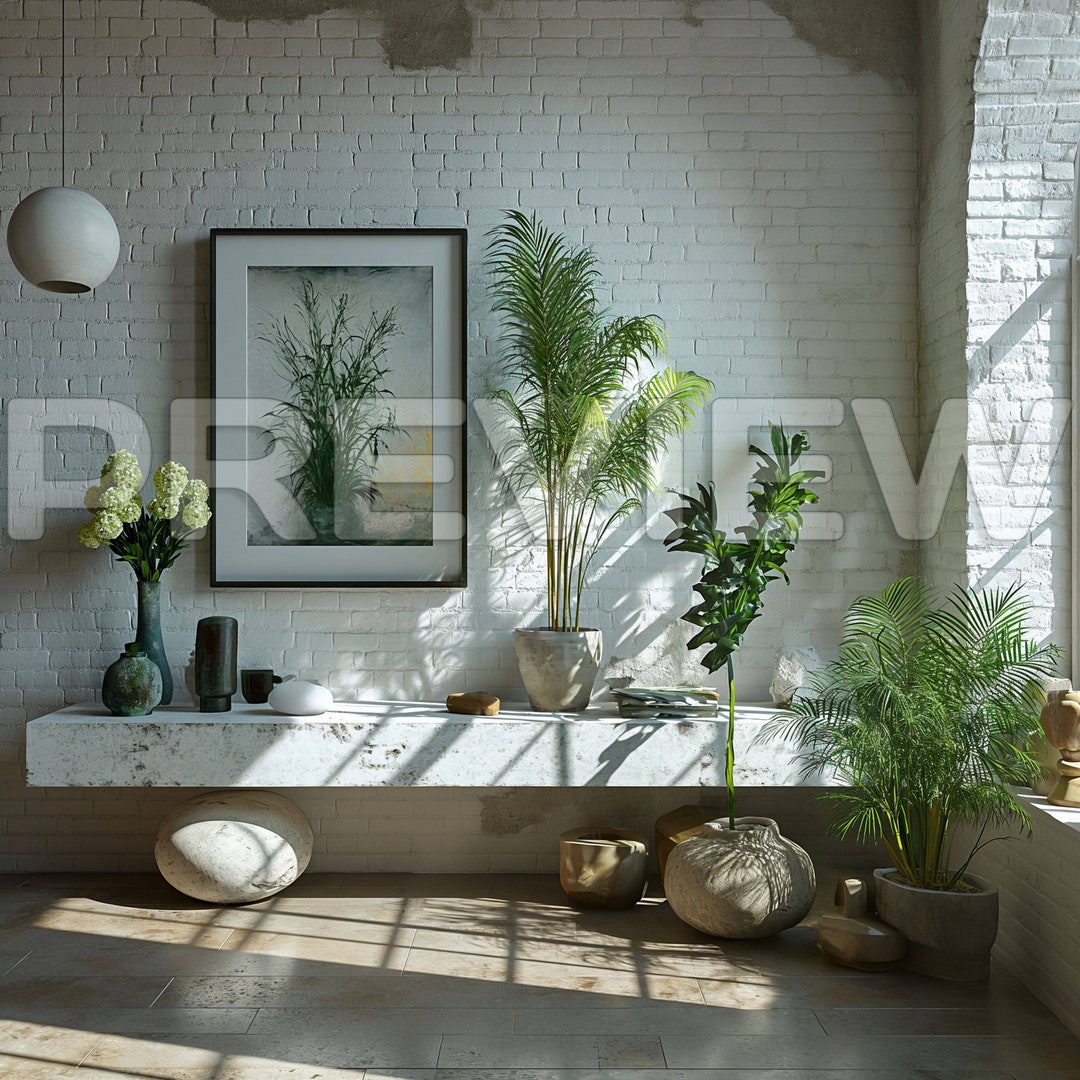 10 Minimalist Entryway Frame Mock Ups / Floral Modern Minimalist Mock ...