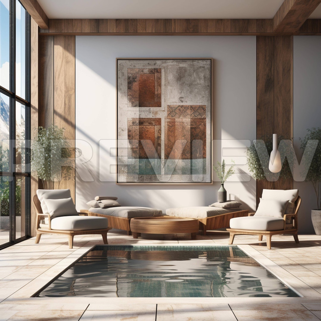 10 Luxury Hotel Pool and Spa Frame Mock Ups / Modern Pool Mock up ...