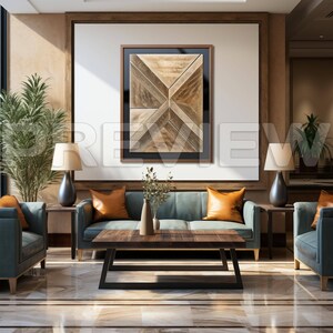 10x Set 2 Luxury Hotel Lobby Frame Mock Ups / Modern Waiting Room Mock ...