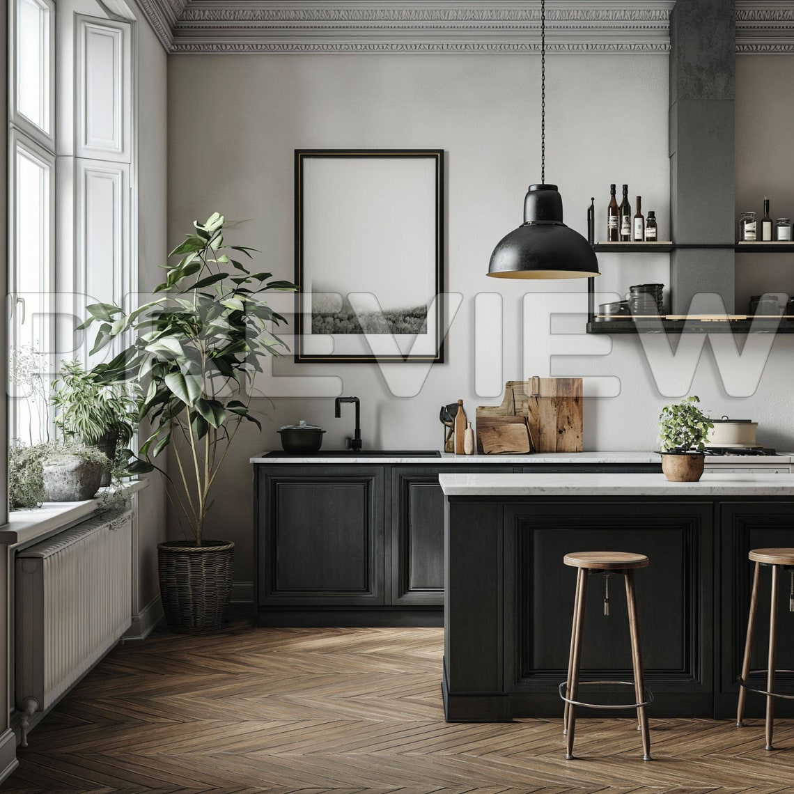 10 Luxury Scandinavian Kitchen Frame Mock Ups / Modern Style Mock up ...