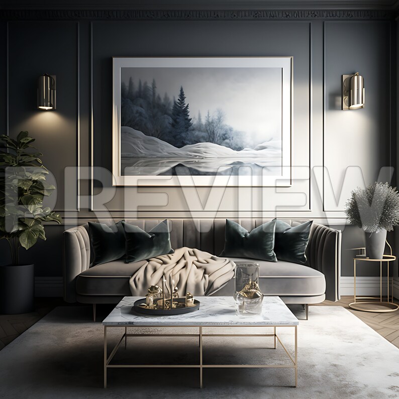 10 Compact Luxury Interior Design Frame Mockups / Parisian Style Mock ...