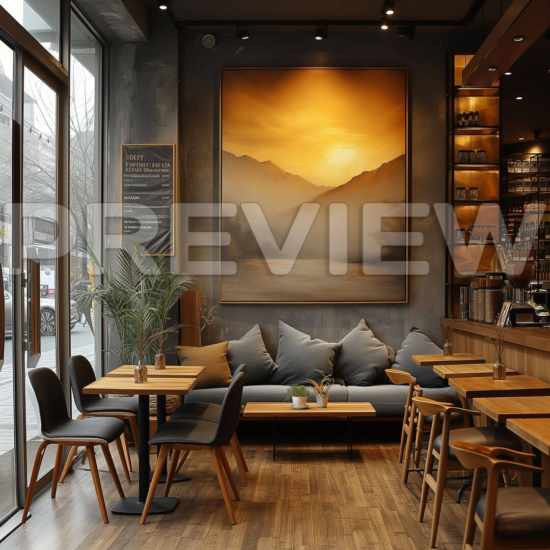 10 Coffee Shop Frame Mock Ups, Café Mock Up, Frame Mock up Bundle ...