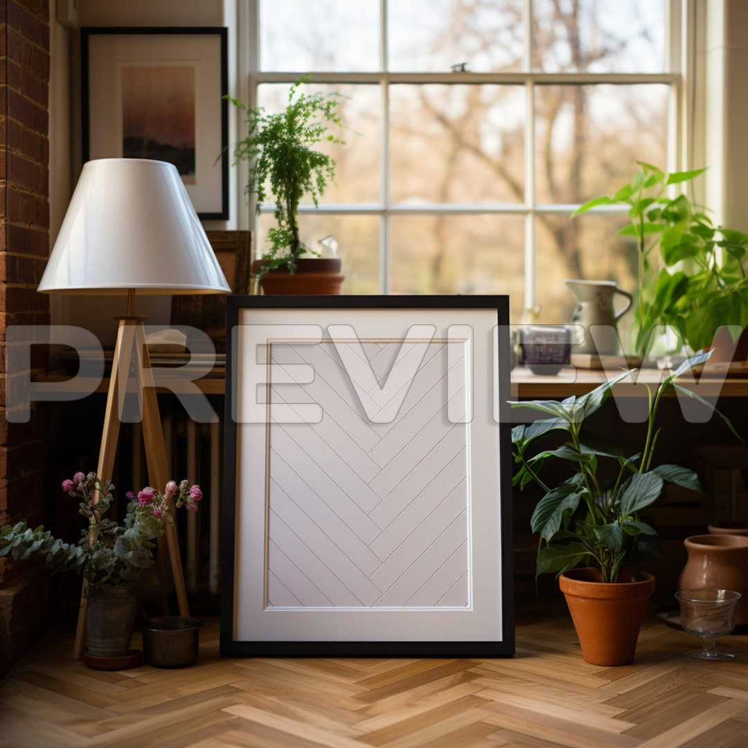 Thumbnail Listing Frame Mockup , Close up Photo of 2:3 Ratio Frame Mock ...