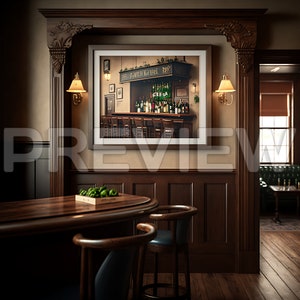 10 Pub Interior Frame Mockup / Bar Frame Mockup/ Pub Frame Mockup ...