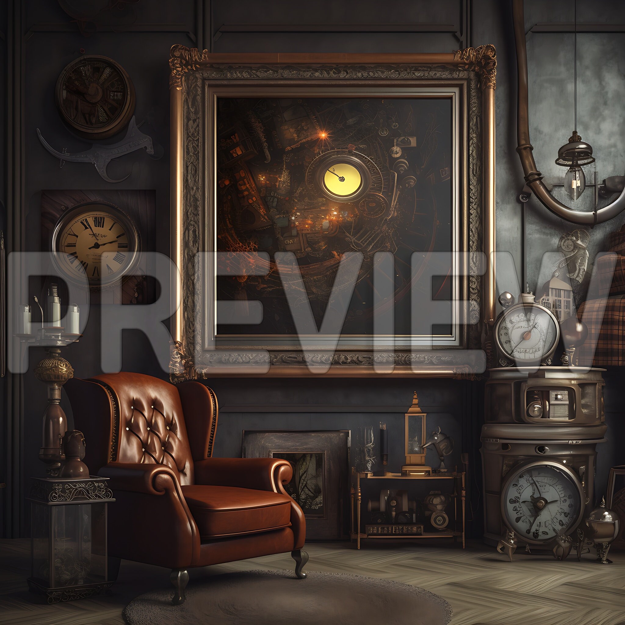 10 Steampunk Style Frame Mock Ups / Steampunk Style Mock up / Frame ...