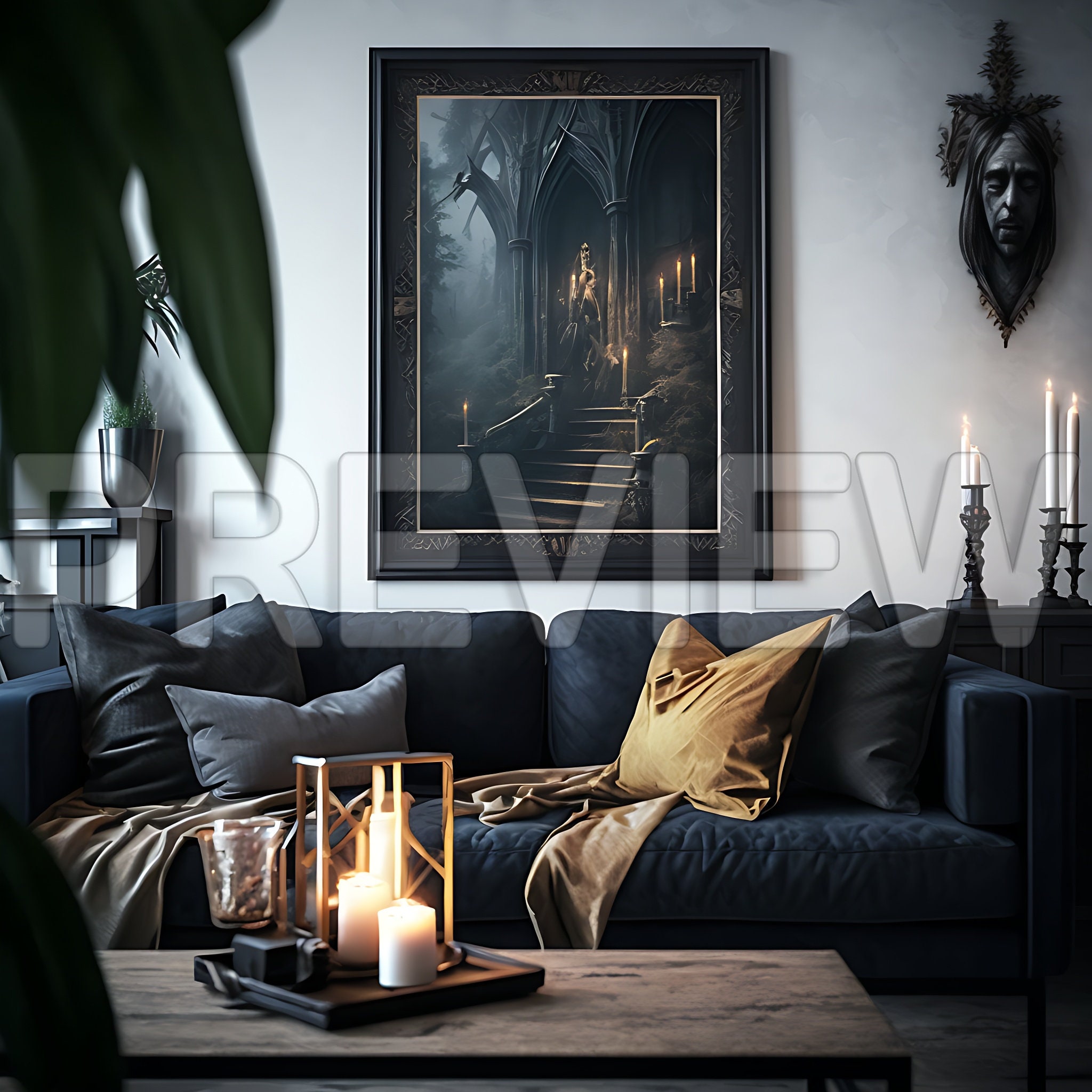 10 Gothic Luxury Interior Design Frame Mockups / Goth Mock Ups - Etsy UK