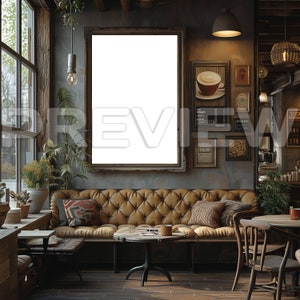 Coffee Shop Gallery Wall Art Frame Mock Ups, Frame Mock up Bundle ...