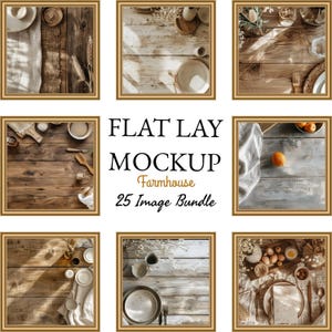 220 X Different Table Flat Lay Mockup Bundle Add Your Products ...